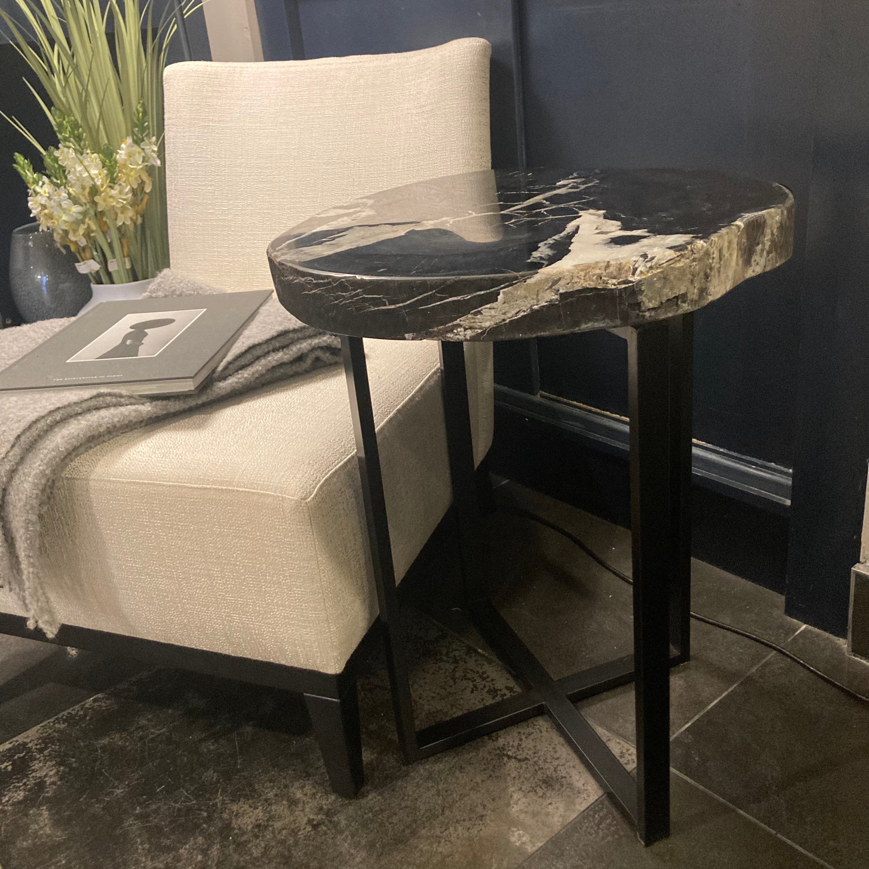 Petrified Wood Side Table – Sutherland Interiors