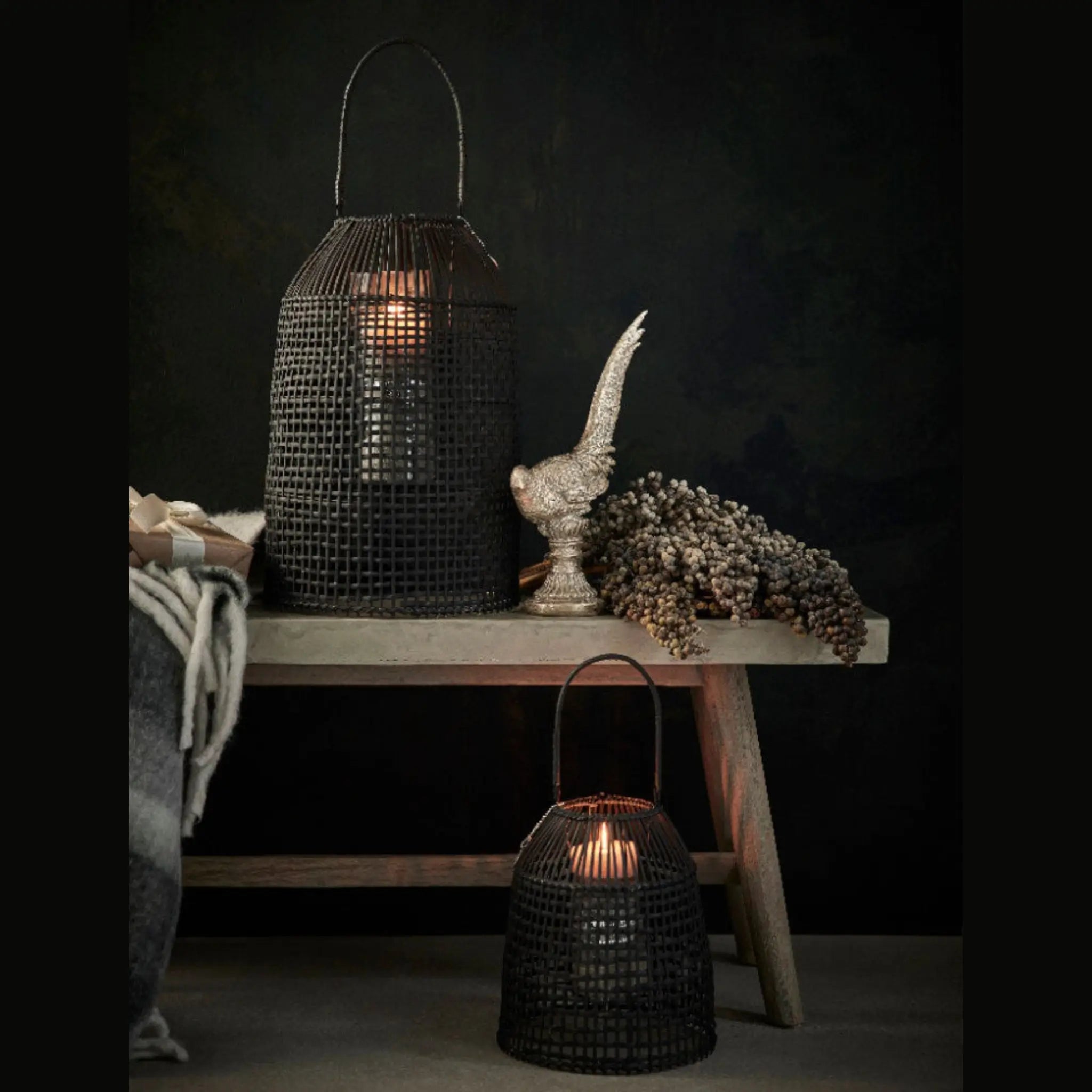 Hazel lantern - Black - M – Sutherland Interiors